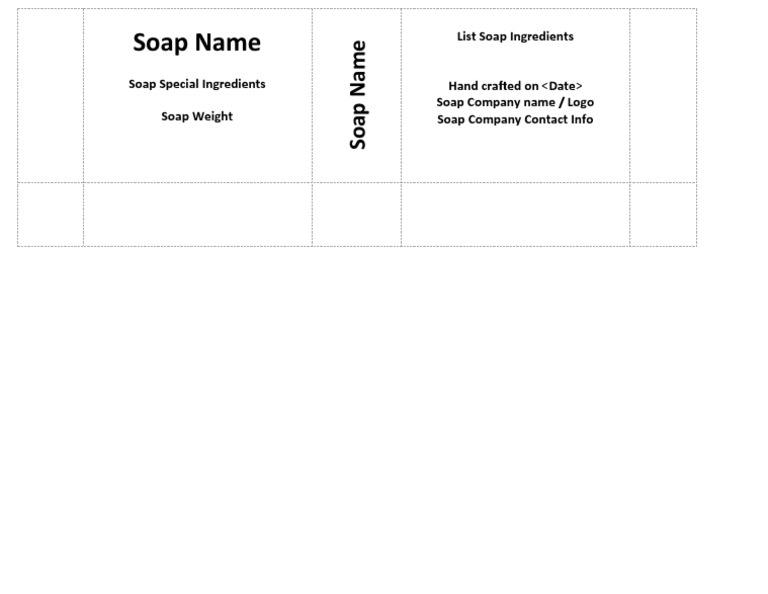 Full Bar Soap Box Template | PDF