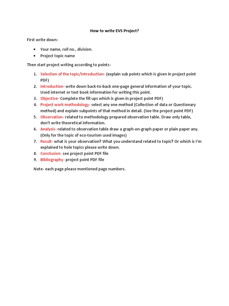 A Step-by-Step Guide to Writing an Effective Environmental Studies (EVS ...