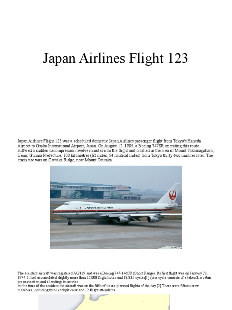 Japan Airlines Flight 123 | PDF