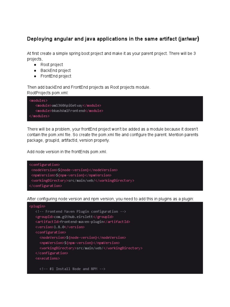 Integrate Java and Angular Webapp in One JAR | PDF | Directory (Computing) | System Software
