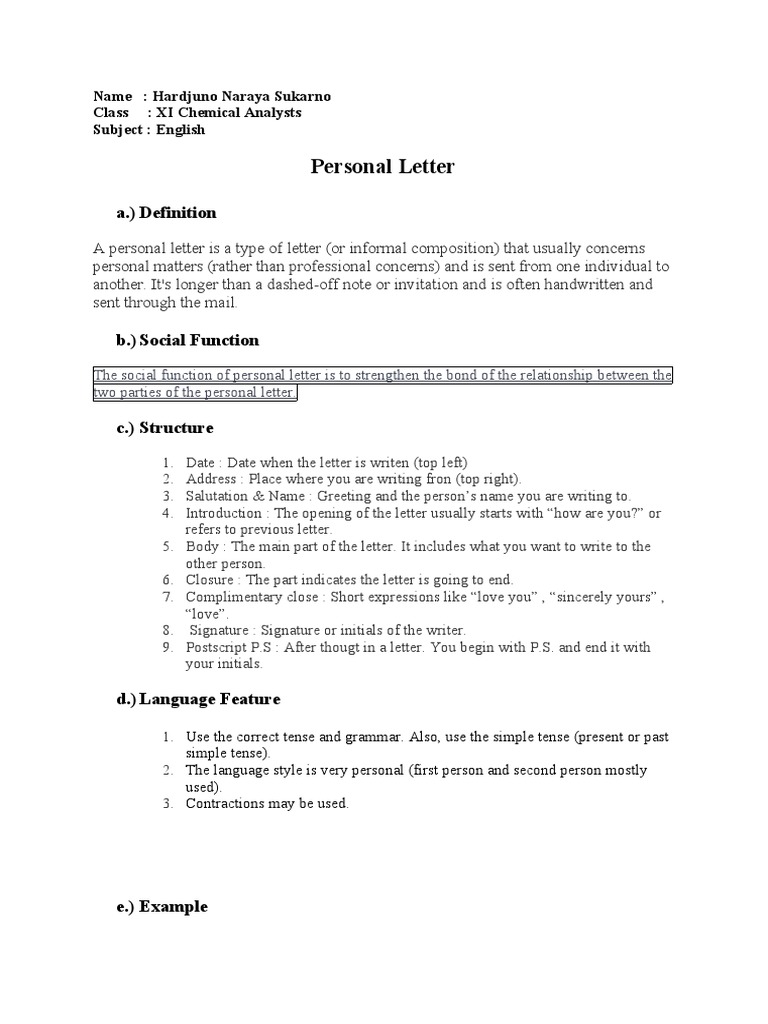 Understanding Personal Letters | PDF | Language Arts & Discipline
