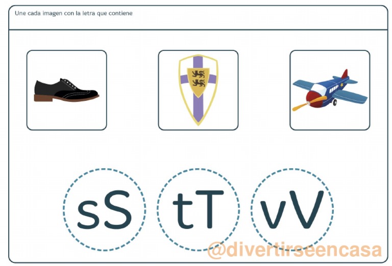 Ficha de Unir Palabras Con Letras para Primaria | PDF