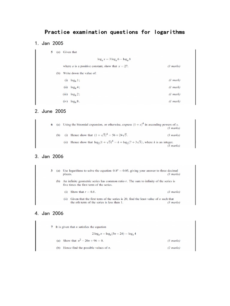 A Level Mathematics Logarithms | PDF