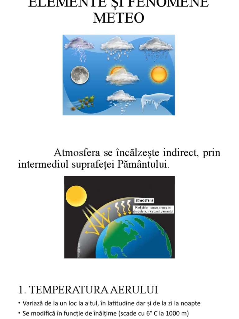 Elemente Și Fenomene Meteo | PDF