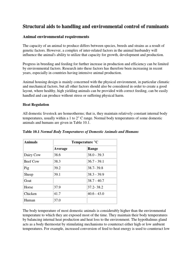Structural Aids To Handling and Environmental Control of Ruminants ...