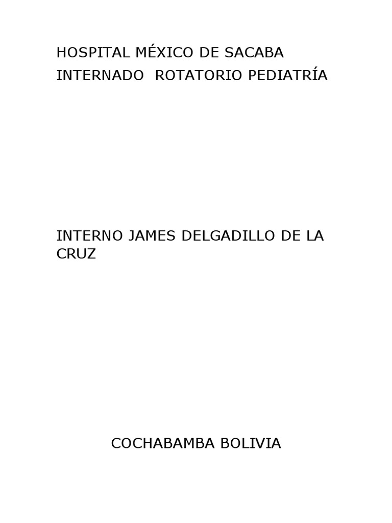 Deshidratacion James Delgadillo Pediatria | PDF | Deshidración | Diarrea