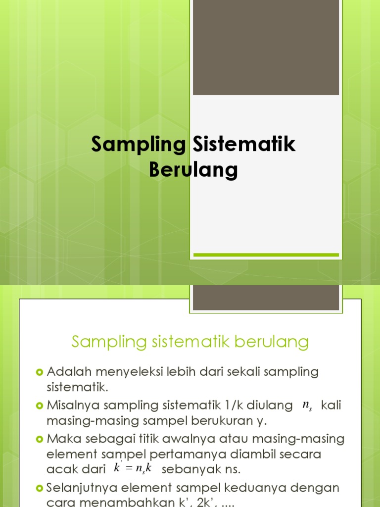 Sampling Berulang Sistematik | PDF