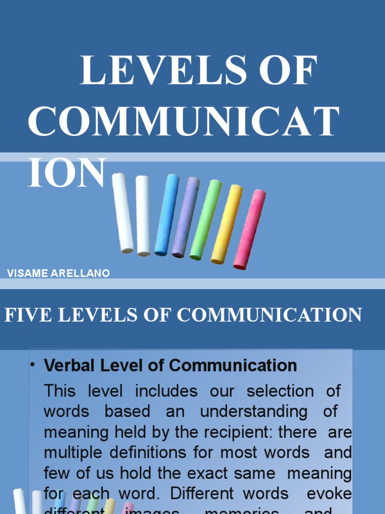 Levels of Communication | PDF | Communication | Emotions