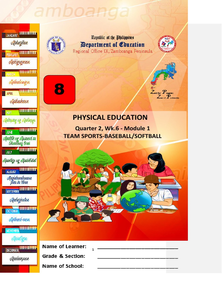 Physical Education: Quarter 2, Wk.6 - Module 1 Team Sports-Baseball ...