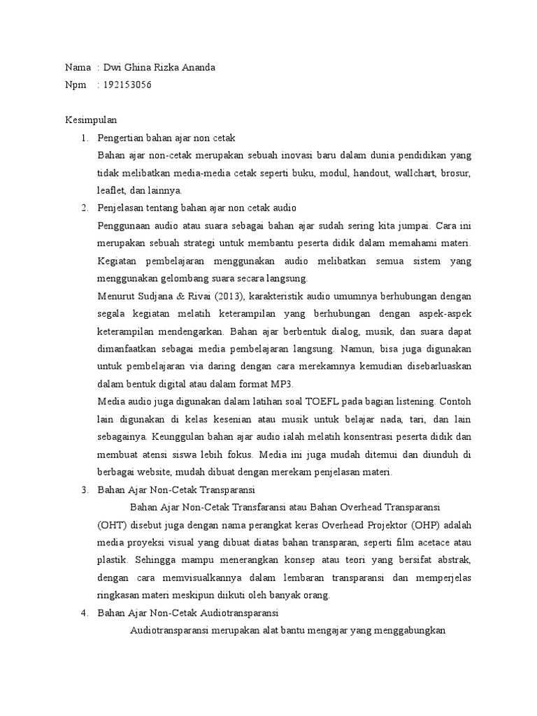 Kesimpulan Modul 5 | PDF