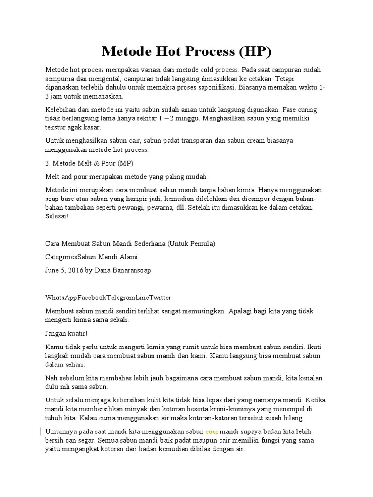 MEtode Hot Process | PDF