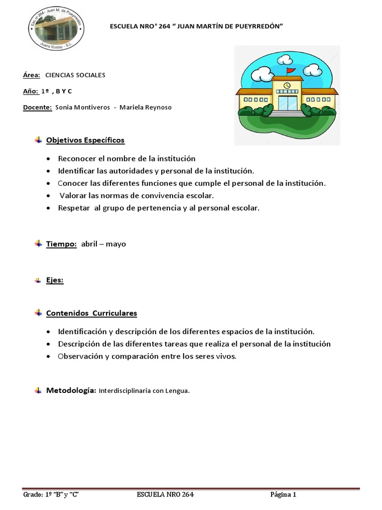 SOCIALES LA ESCUELA-Primer Grado | PDF | Enseñando | Modificación de ...