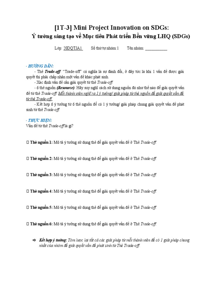 (1T-3) Mini Project Innovation On SDGs | PDF