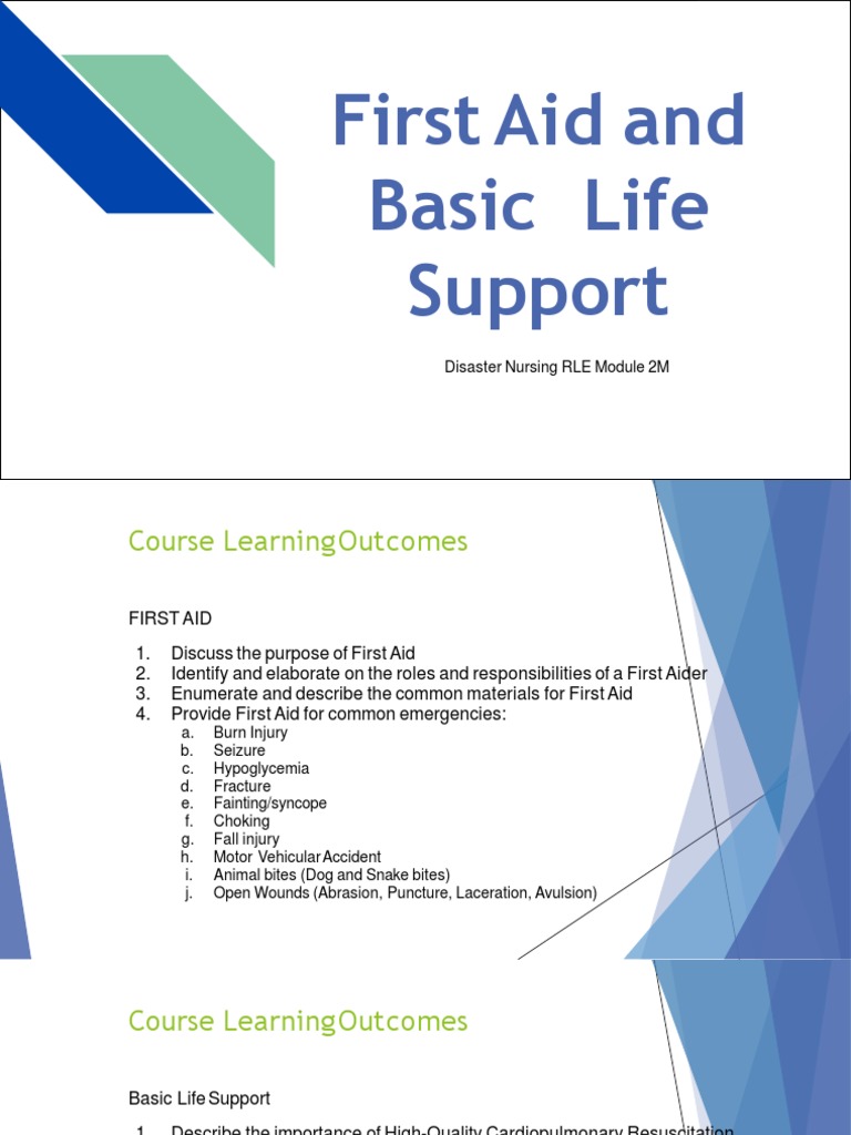 First Aid and Basic Life Support CI PRINTING | PDF | Cardiopulmonary ...