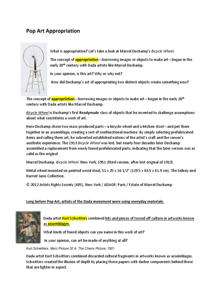 Final Reviewer - Pop Art Appropriation | PDF | The Arts | Aesthetics