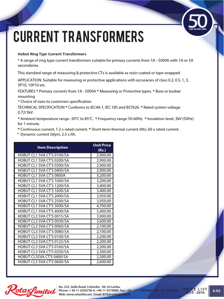 06 - MCP - Current Transformers (6.71 - 6.72) | PDF | Electricity ...