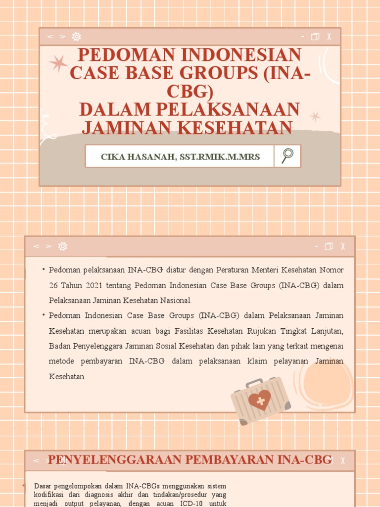 Pedoman INA-CBG untuk Jaminan Kesehatan | PDF