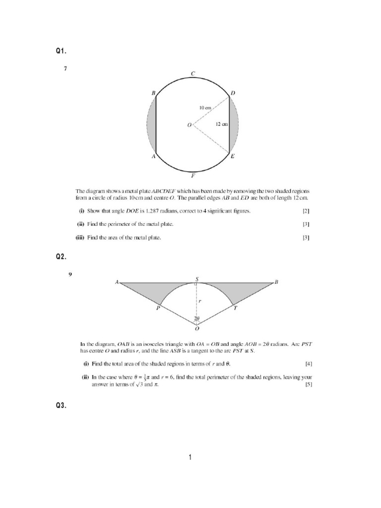 Circular Measure QP | PDF