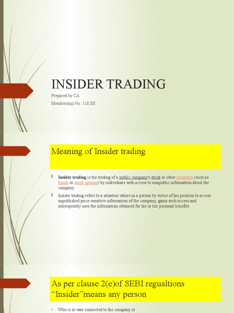 Understanding Insider Trading: Definitions, Examples, Regulations, and ...