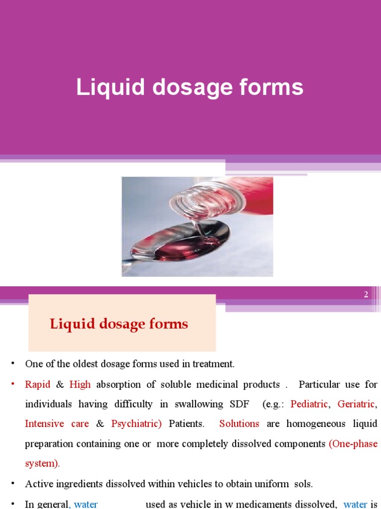 Liquid Dosage Forms | PDF | Solution | Emulsion