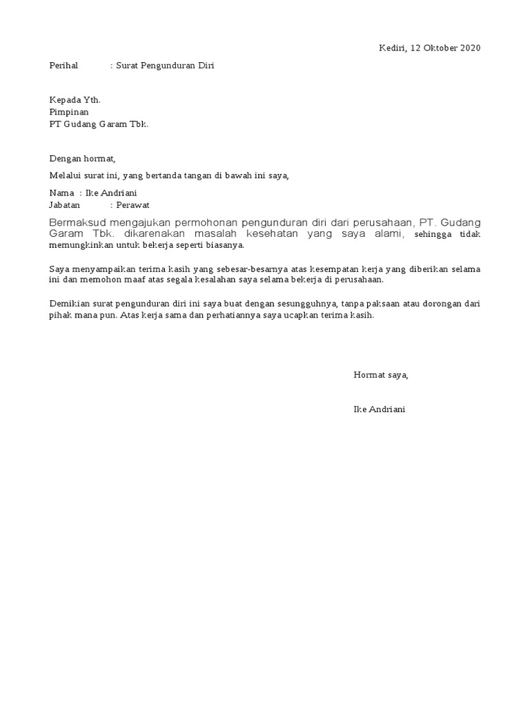 Resign | PDF | Pengembangan Diri