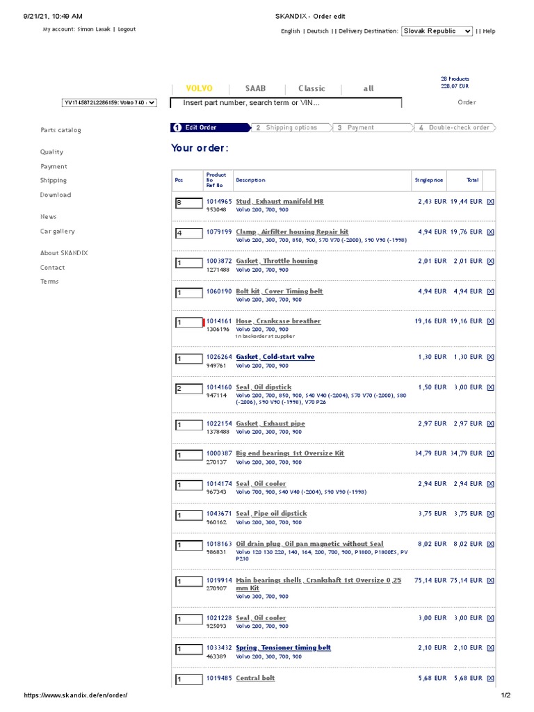 SKANDIX - Order Edit | PDF | Vehicles | Mechanical Engineering