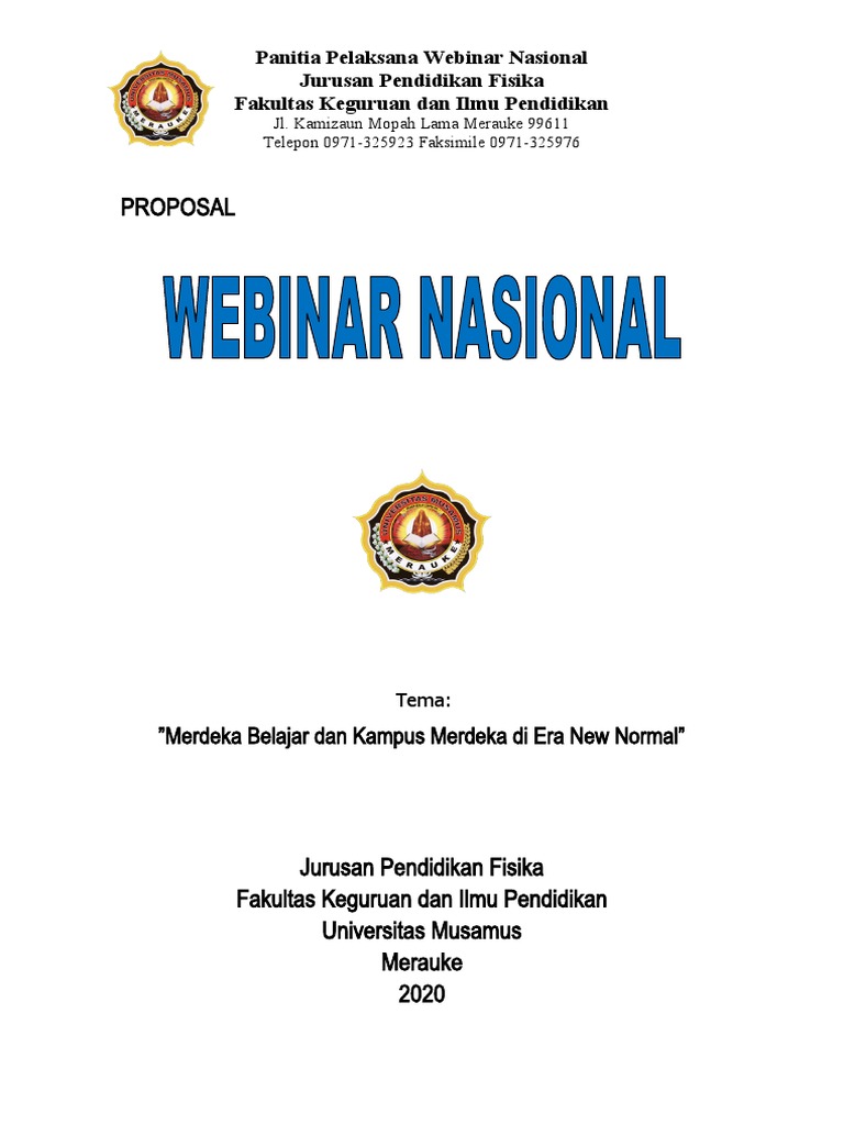 Proposal Webinar | PDF | Sains & Matematika