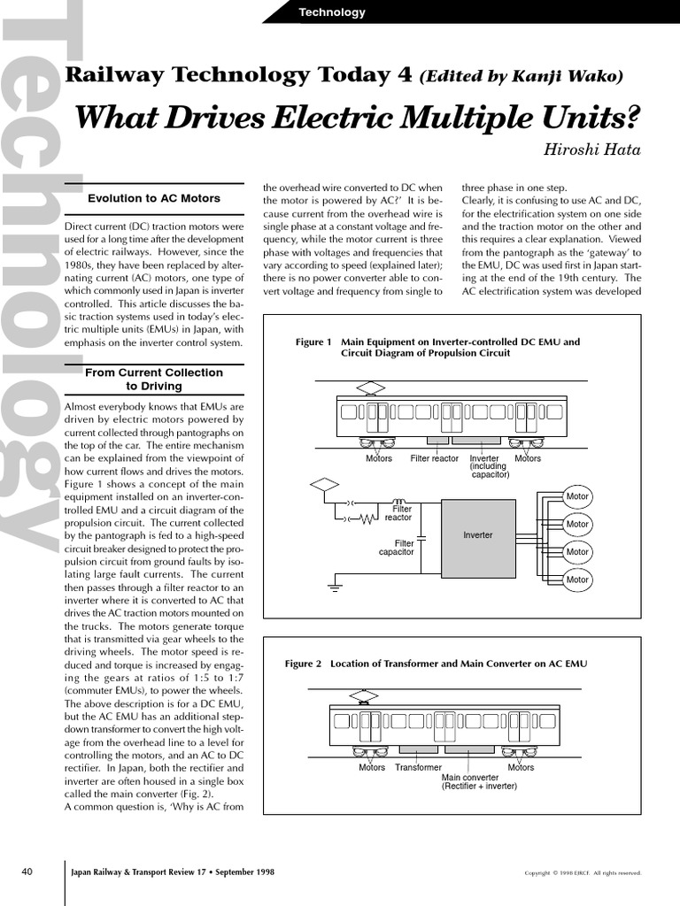 What Drives Electric Multiple Units?: Railway Technology Today 4 | PDF ...