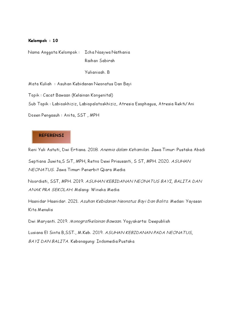 Kelainan Kongenital Kel 10 | PDF