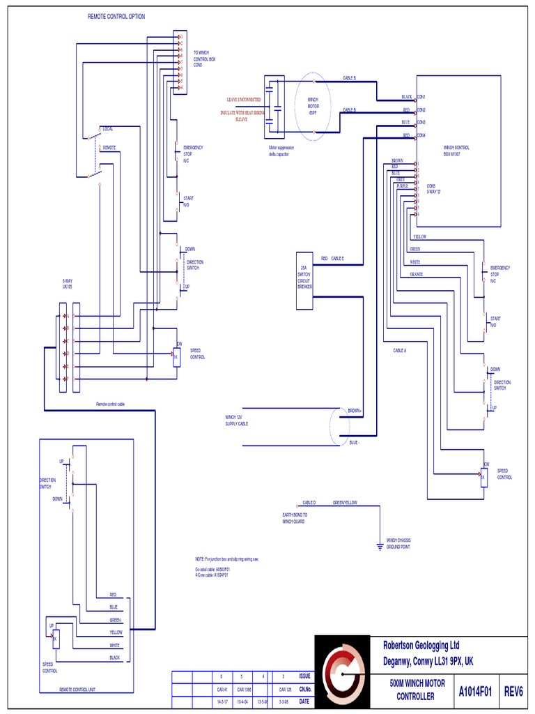 Winch Motor Control Wiring Guide | PDF | Equipment | Electromagnetism