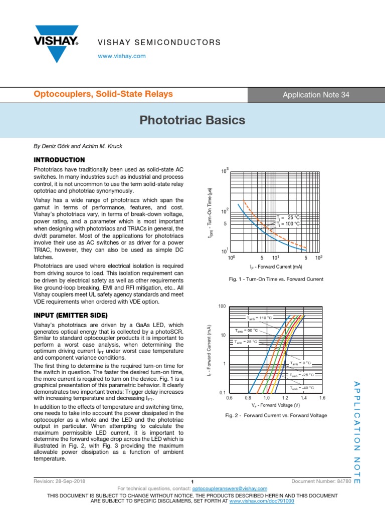 Phototriac Basics: Optocouplers, Solid-State Relays | PDF