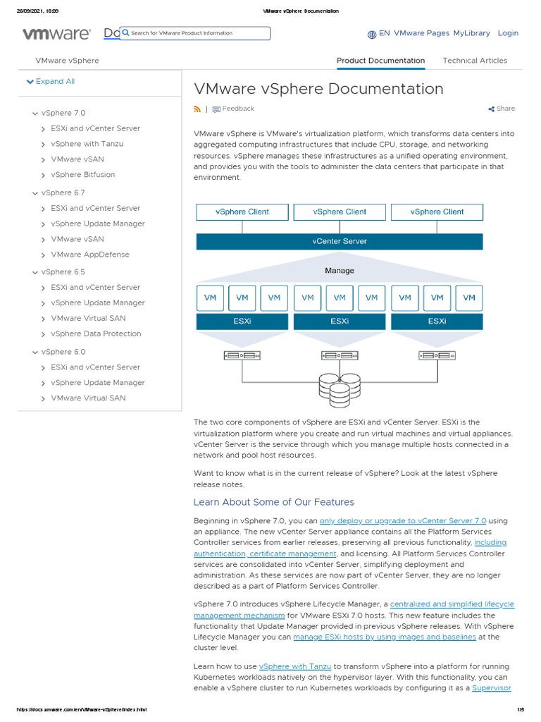 VMware Vsphere Documentation | PDF | V Mware | Virtual Machine