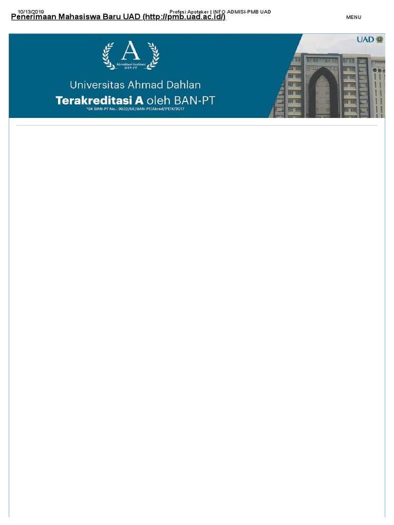 Profesi Apoteker - INFO ADMISI-PMB UAD | PDF