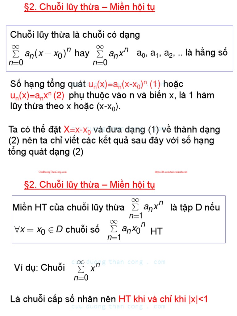 Giai-Tich-2 - Nguyen-Thi-Xuan-Anh - Chuoi-Ham - (Cuuduongthancong - Com) | PDF