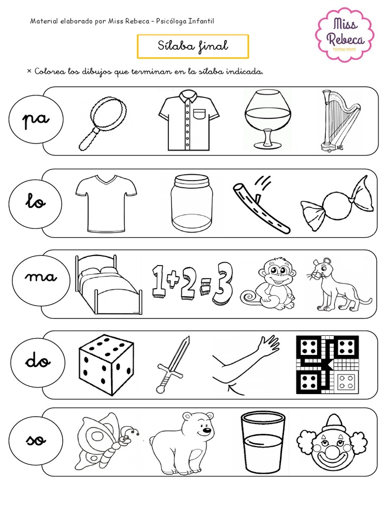 Sílaba Final (M, P, L, S, D) | PDF
