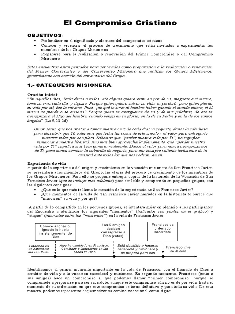 Ej01 - El Compromiso Cristiano | PDF | Oración | Sacerdote