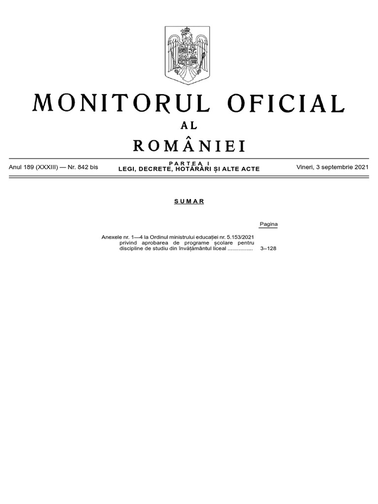 Monitorul Oficial Partea I Nr. 842bis | PDF