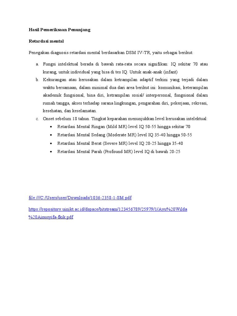 Pemeriksaan Penunjang | PDF