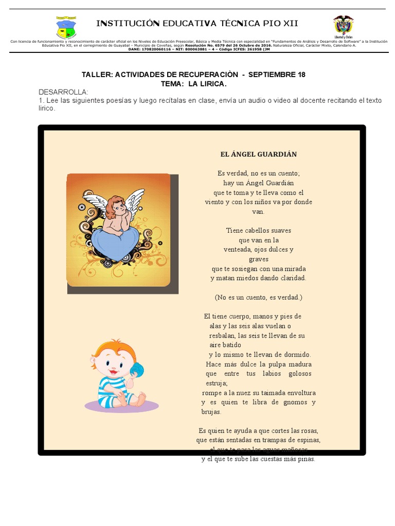 Poesías para Niños de Tercer Grado | PDF