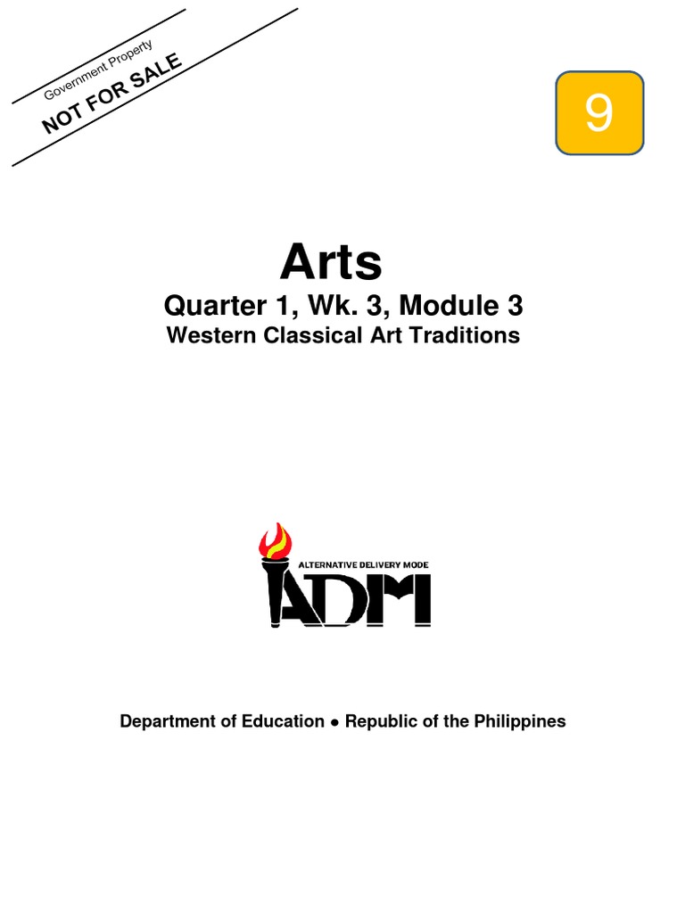 Quarter 1, Wk. 3, Module 3: Western Classical Art Traditions | PDF ...