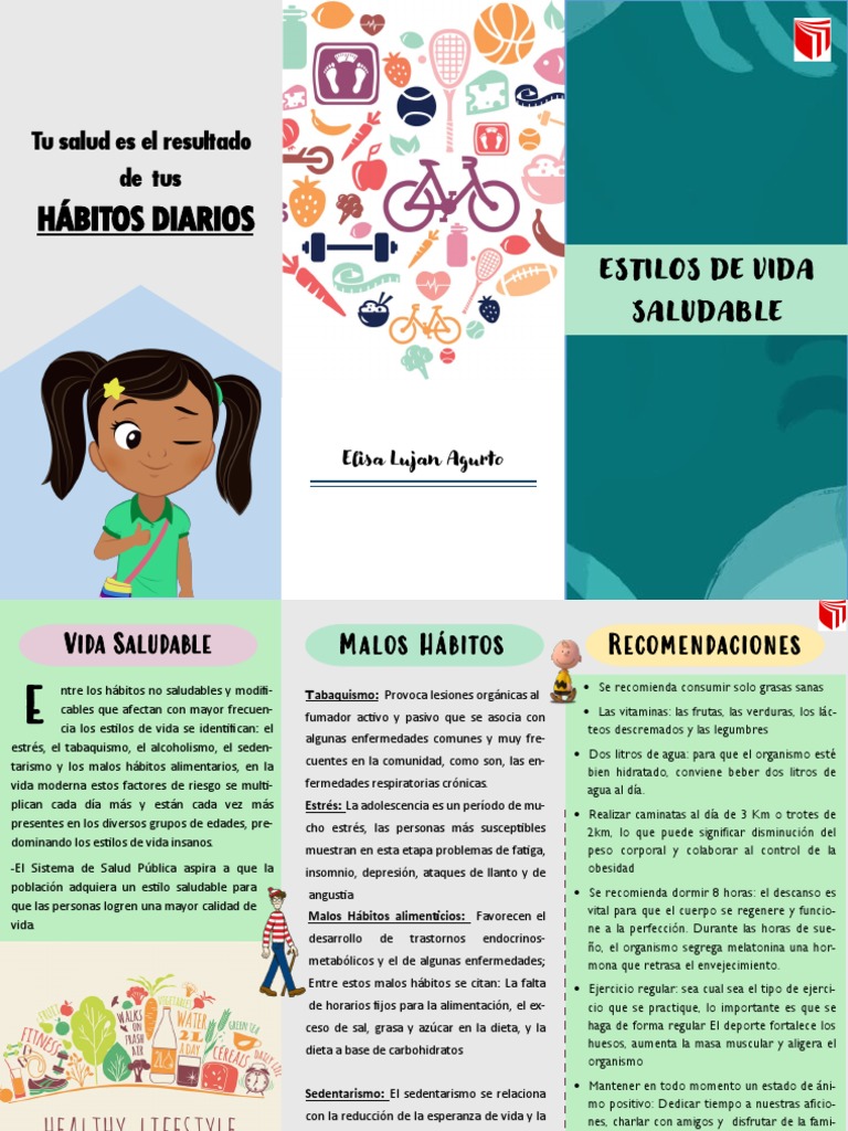Triptico Vida Saludable | PDF | Dieta | Nicotina