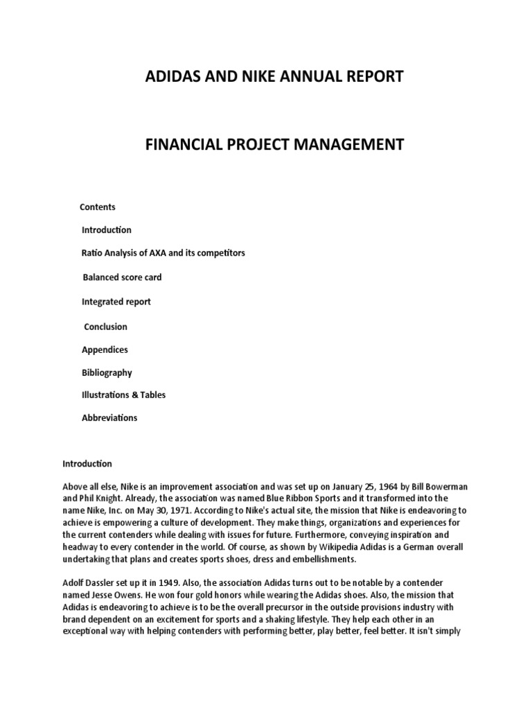 Nike vs Adidas: Financial Analysis | PDF | Net Present Value | Investing