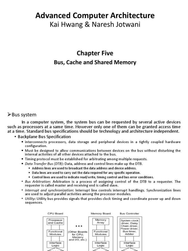 Chapter 5 (Bus, Cache and Shared Memory) | PDF | Cpu Cache | Information Age