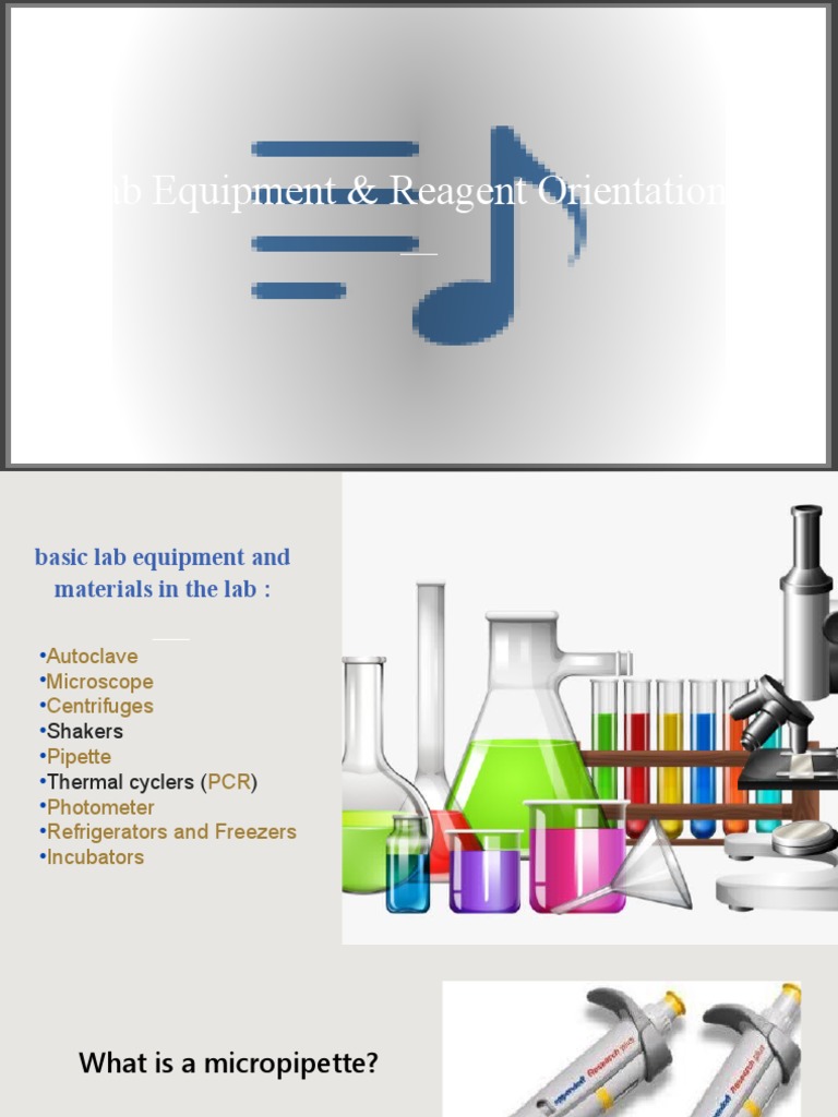 Lab Equipment & Reagent Orientation | PDF