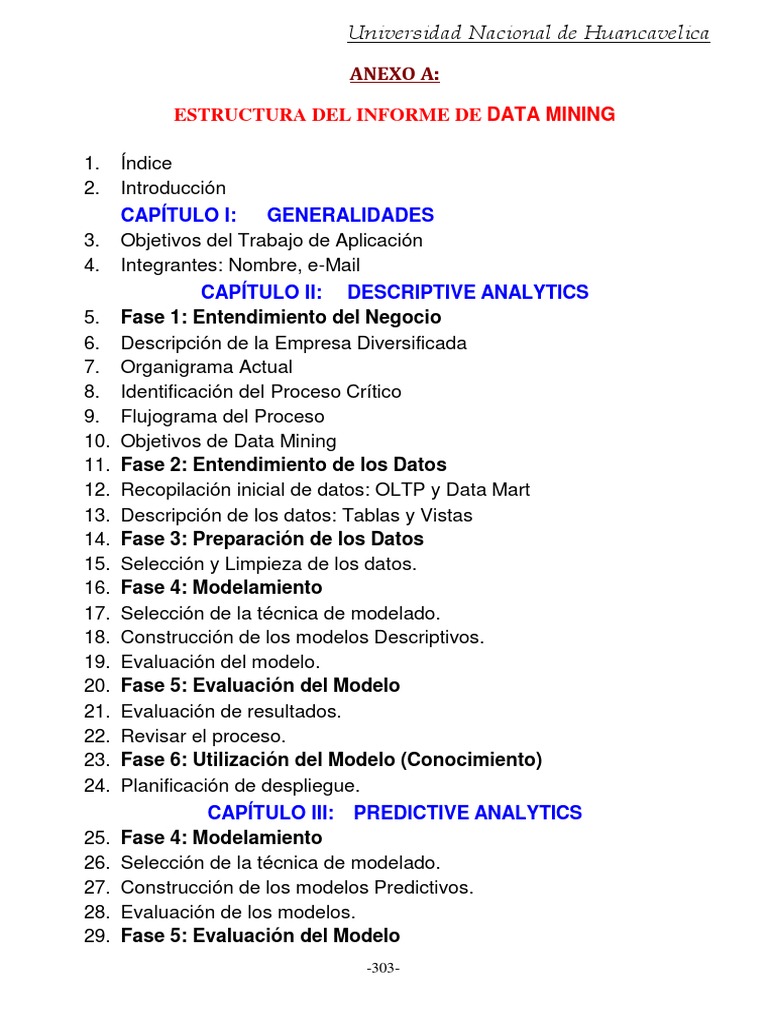 Estructura de Informe de Data Mining | PDF