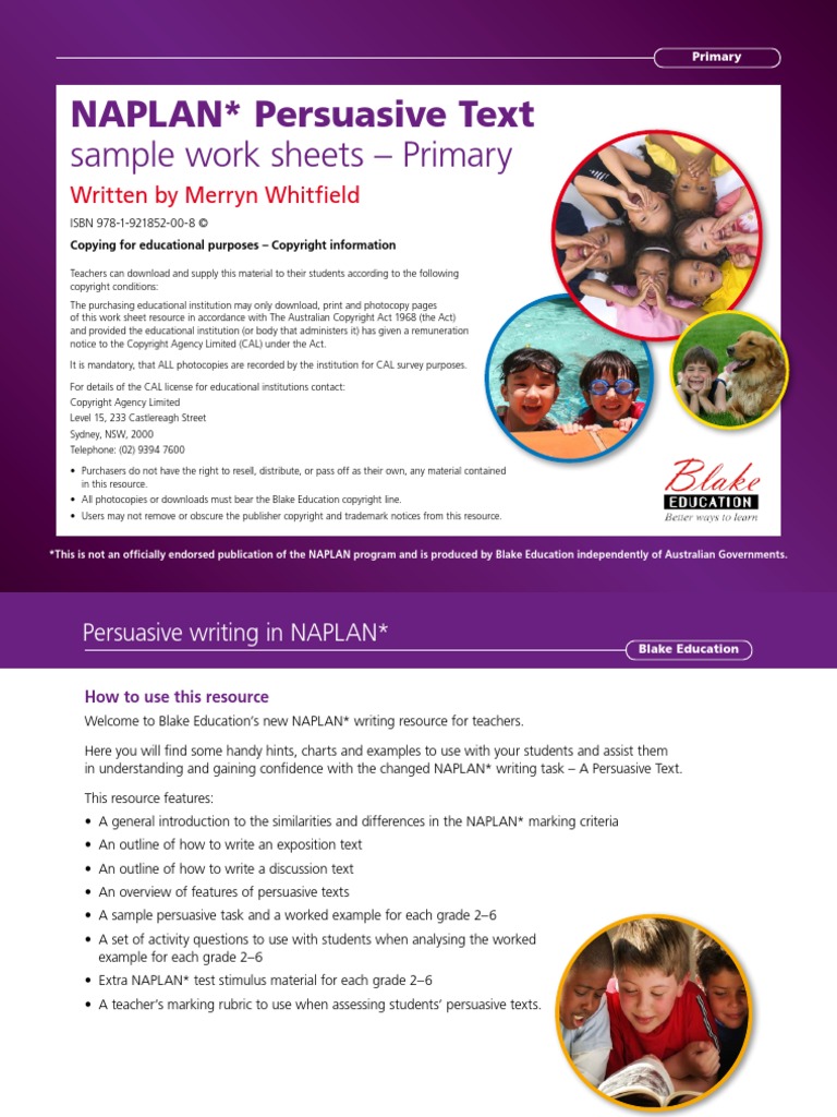 Naplan Pri Persuasive Worksheets Download | PDF | Climate Change | Argument