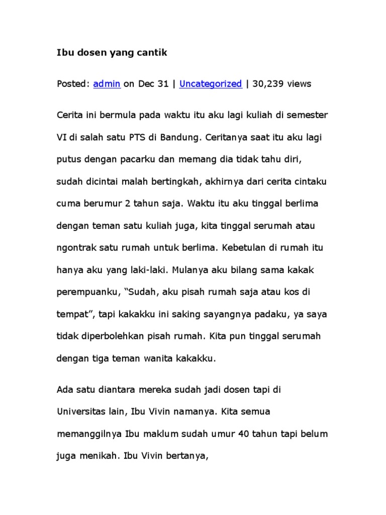 Ibu Dosen Yang Cantik | PDF