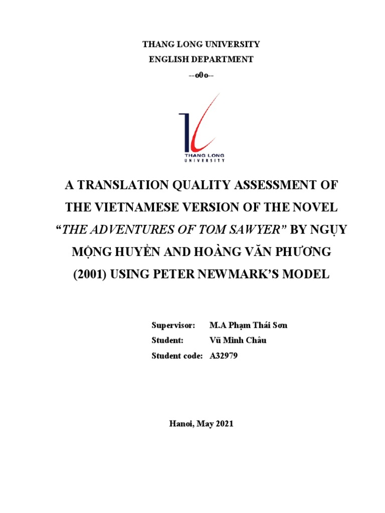 Traslation Assessment | PDF | Translations | Mark Twain