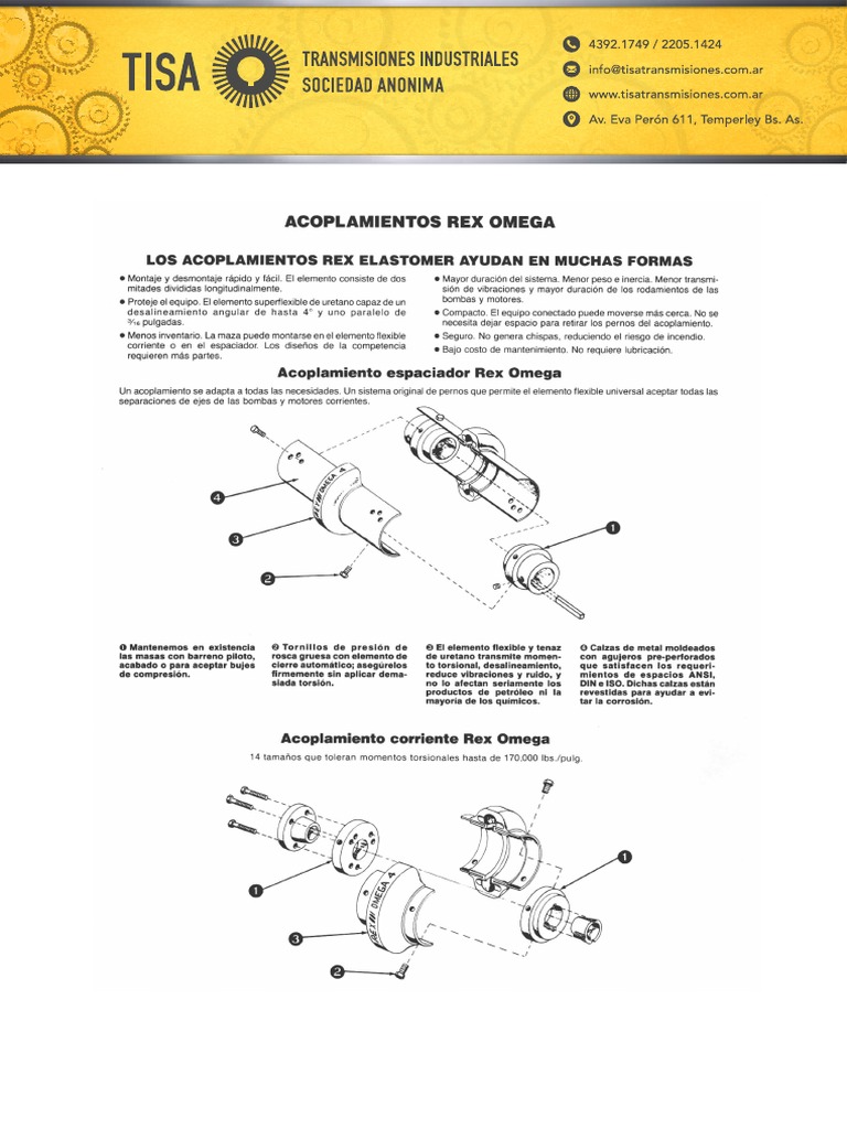 Acoplamientos Rex Omega | PDF