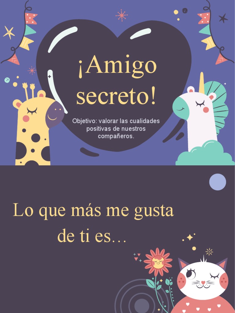 Actividad de Amigo Secreto Escolar | PDF